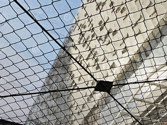 Fall Protection Construction Safety Net. Stock Image - Image of ...