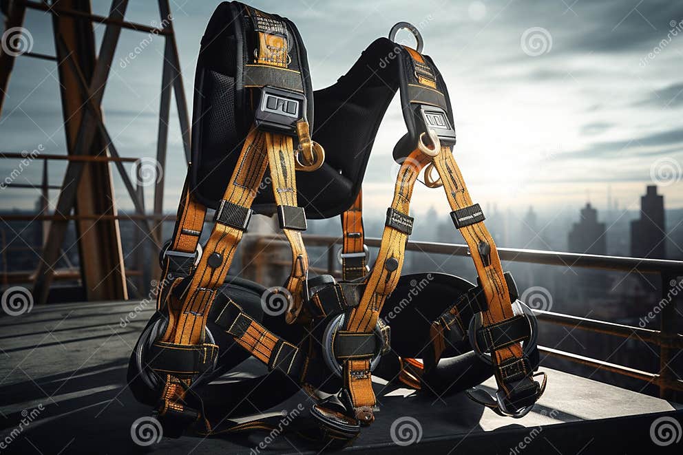 Fall Protection Harnesses with Adjustable Straps F Stock Photo - Image ...