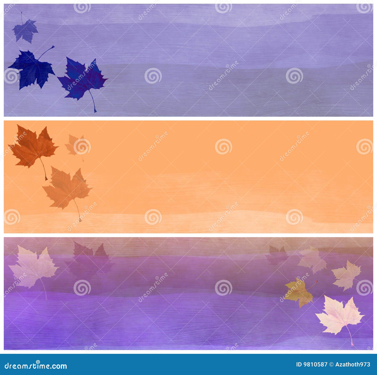 Fall Related Headers or Banners Stock Illustration - Illustration of ...