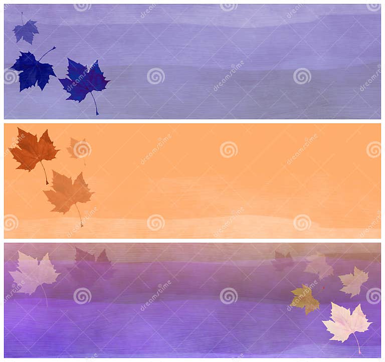 Fall Related Headers or Banners Stock Illustration - Illustration of ...