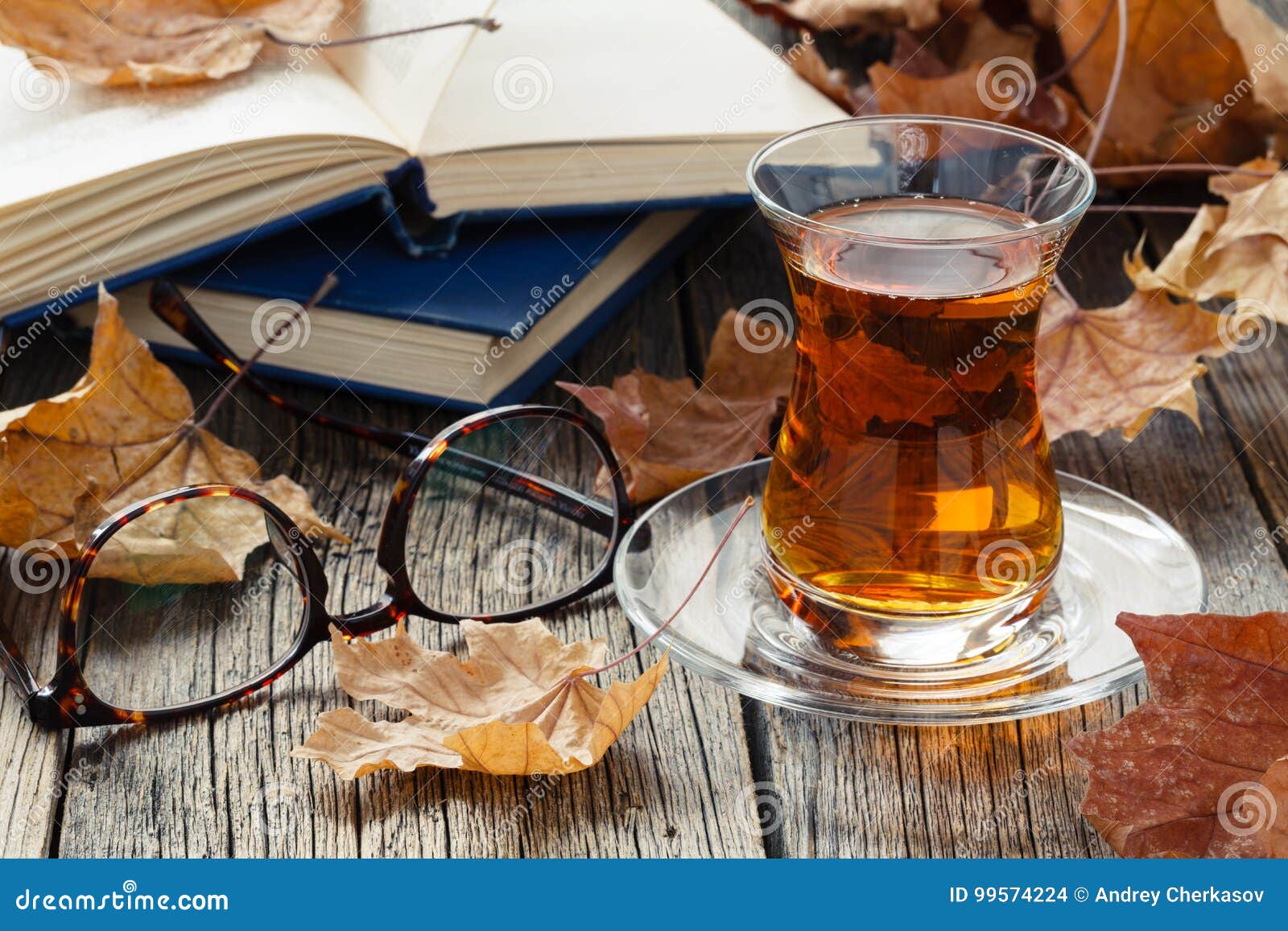 Fall Relax Time with Tea and Drinking Tea Stock Photo - Image of ...