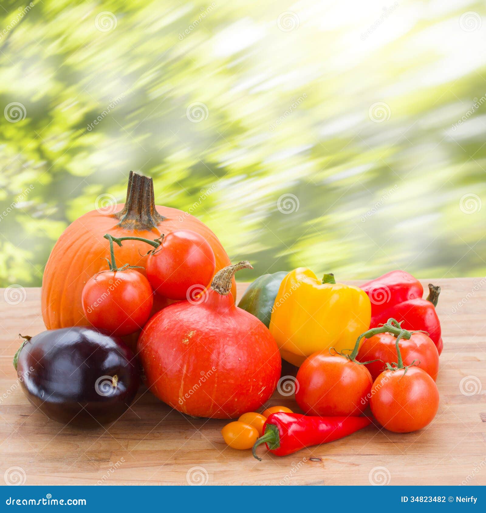 Fall Ripe of Vegetables on Table Stock Photo - Image of agriculture ...
