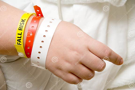 Fall Risk Bracelet stock image. Image of sick, health - 12963761