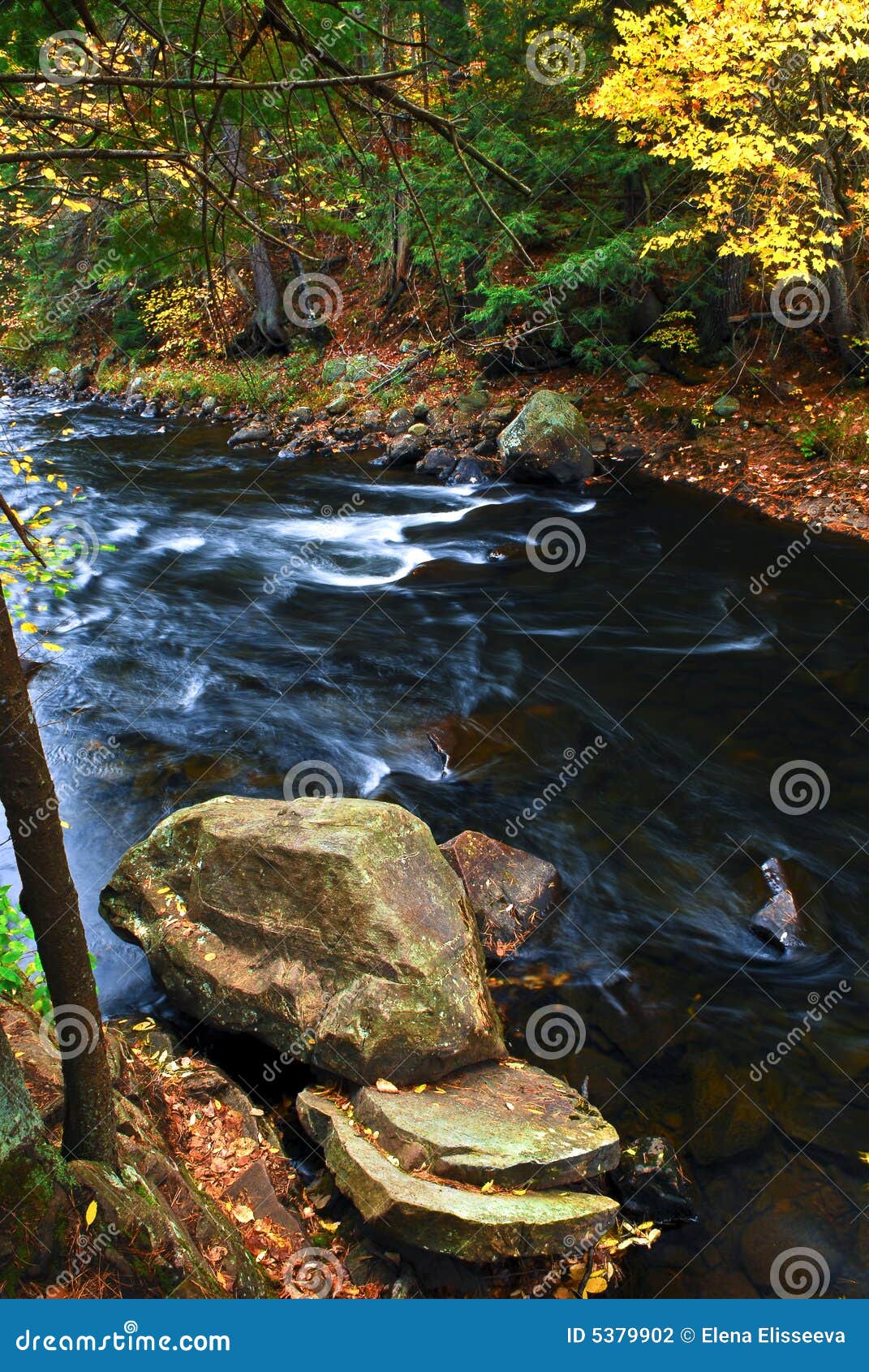Fall river landscape stock photo. Image of october, rivers - 5379902