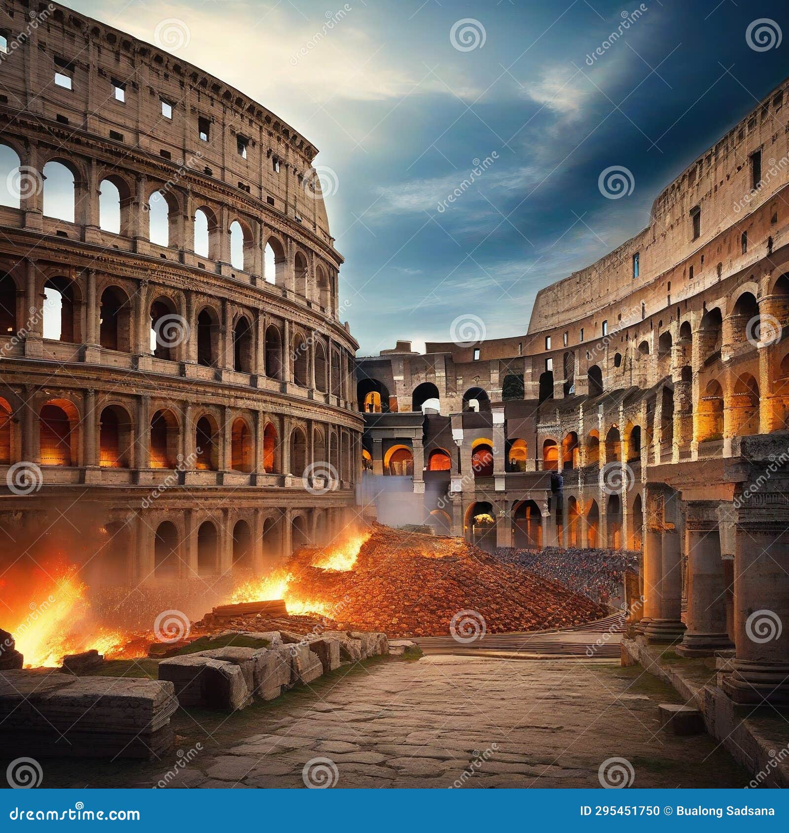 Fall Of The Roman Republic: A Y2k Databending Twist Royalty-Free Stock ...