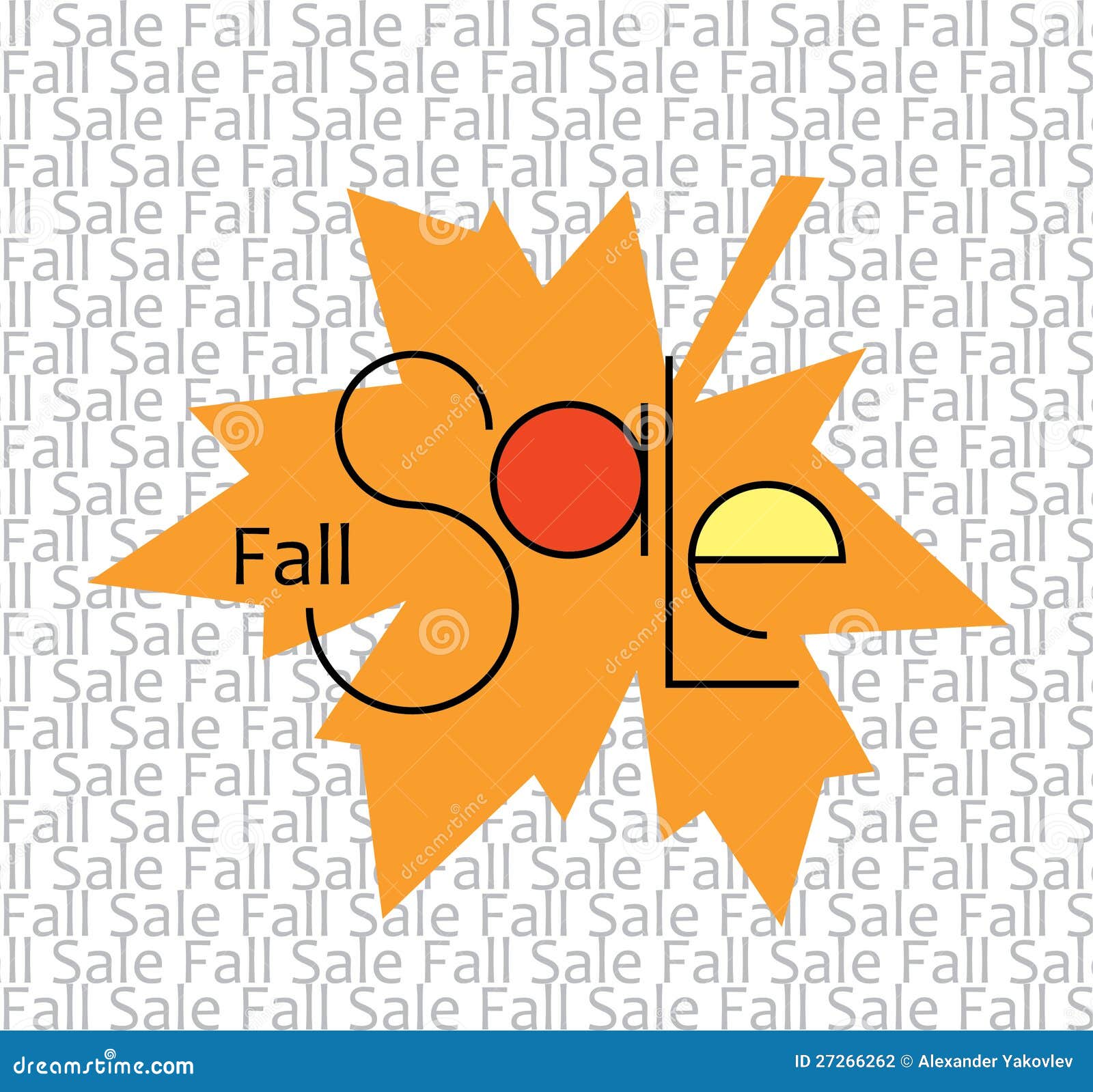 Fall Sale stock vector. Illustration of golden, icon - 27266262