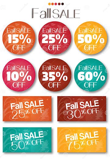 Fall Sale tag set stock vector. Illustration of autumn - 76305578