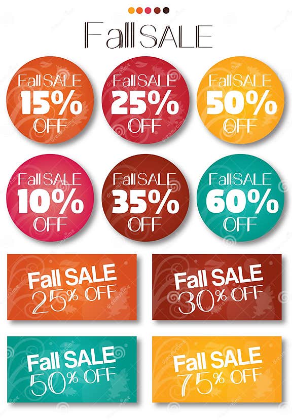 Fall Sale tag set stock vector. Illustration of autumn - 76305578
