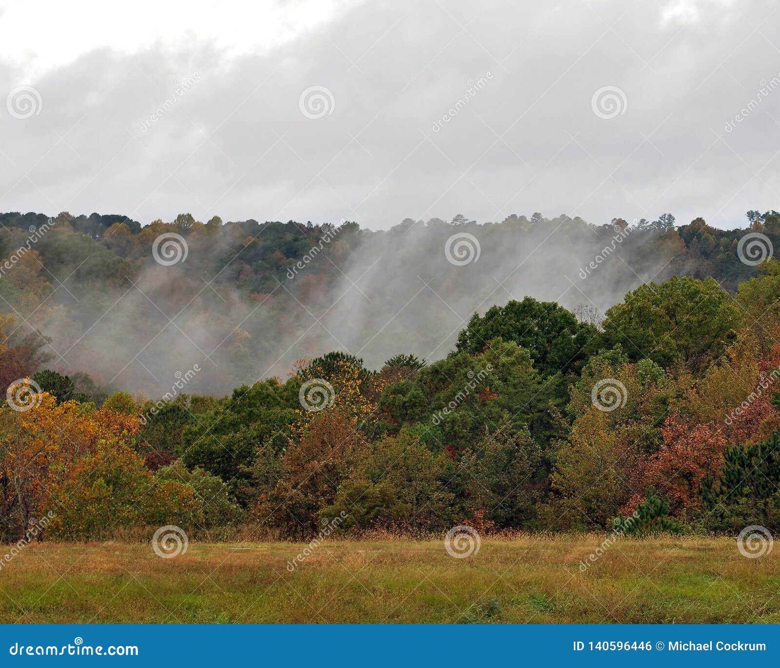 Fall Scenery after an Early Morning Rain Stock Photo - Image of ...