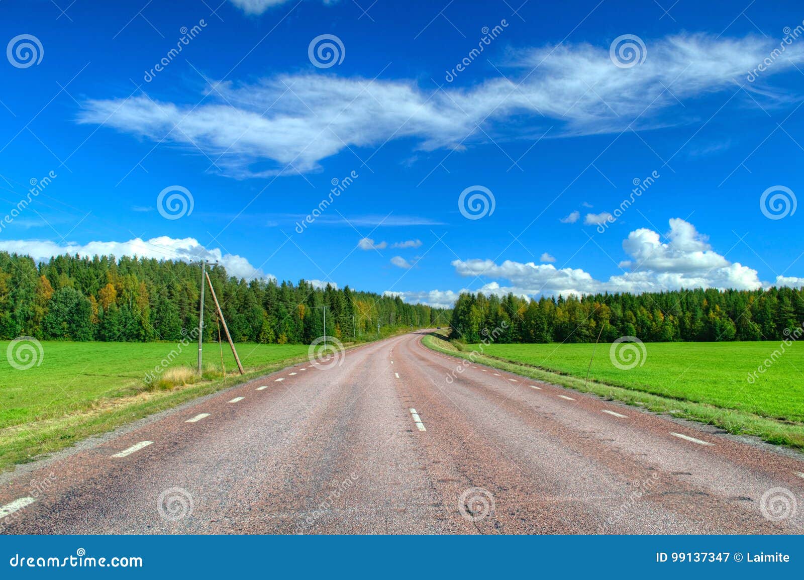 Fall scenic road in Sweden stock image. Image of asphalt - 99137347