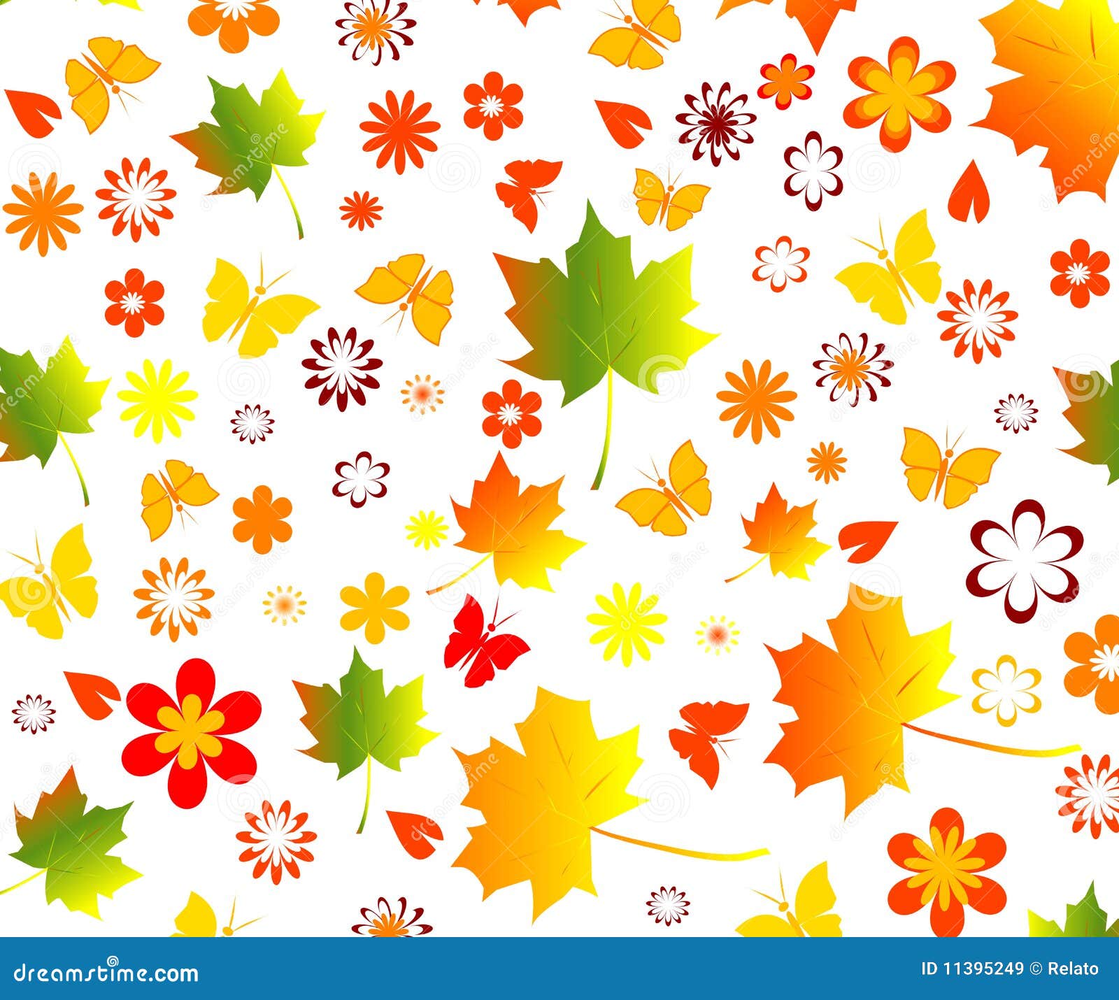 Fall seamless background stock vector. Illustration of ornament - 11395249