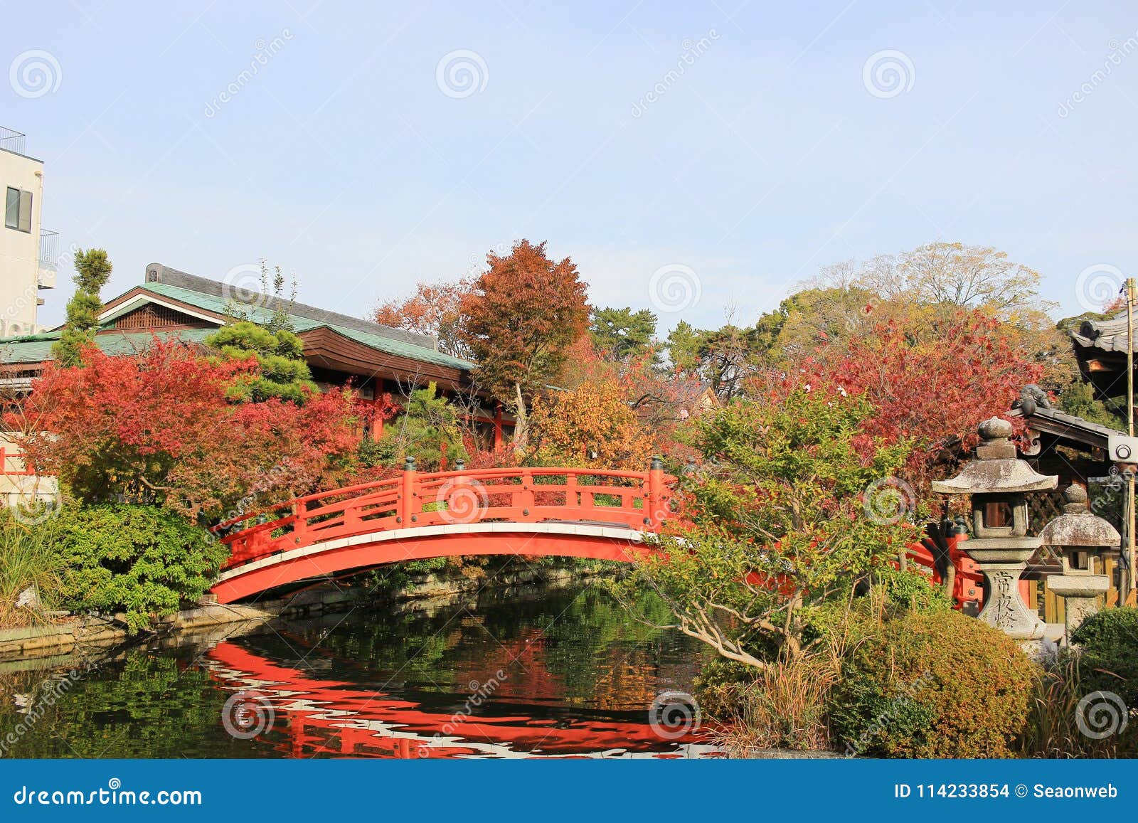 The Fall Season at Buddhist Temple Kyoto Stock Photo - Image of ...