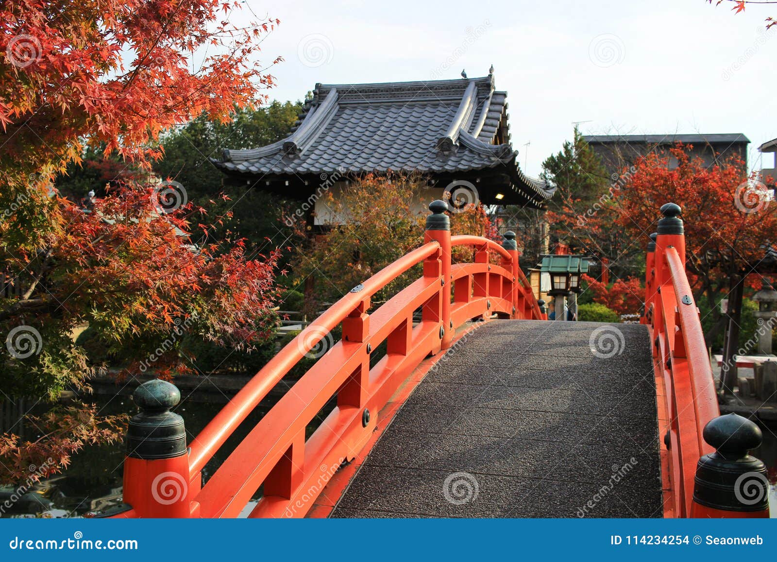 The Fall Season at Buddhist Temple Kyoto Stock Photo - Image of ...
