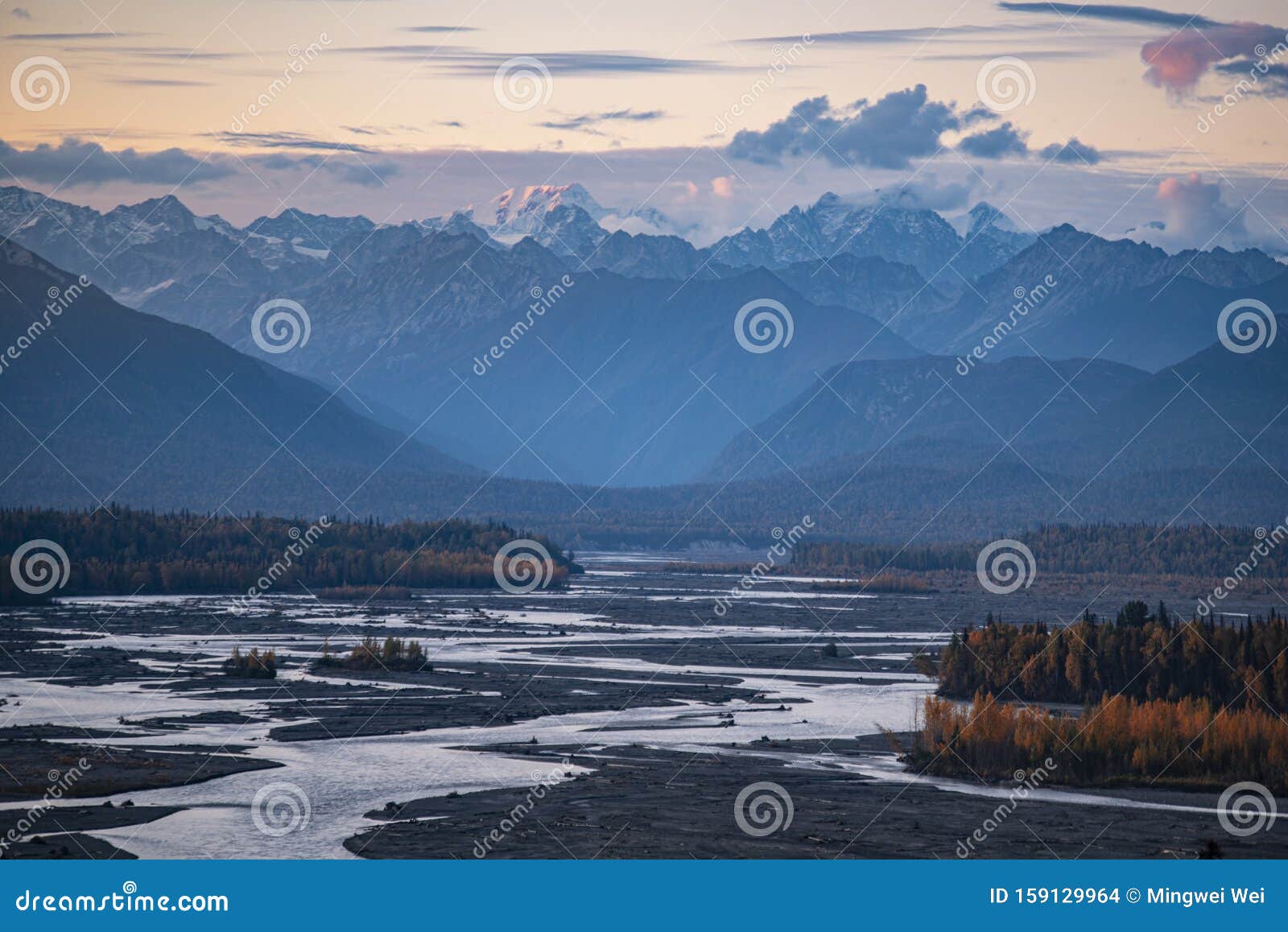 Denali in Fall stock photo. Image of road, nature, fall - 159129964