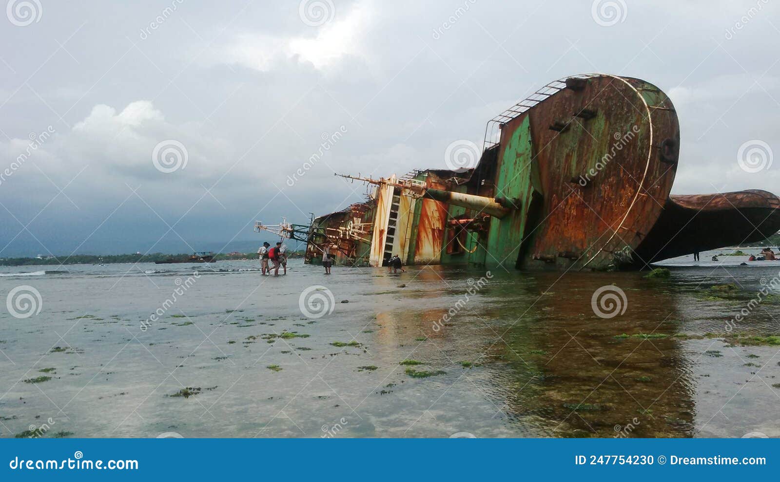 Fall ship on the beach stock photo. Image of wave, shore - 247754230