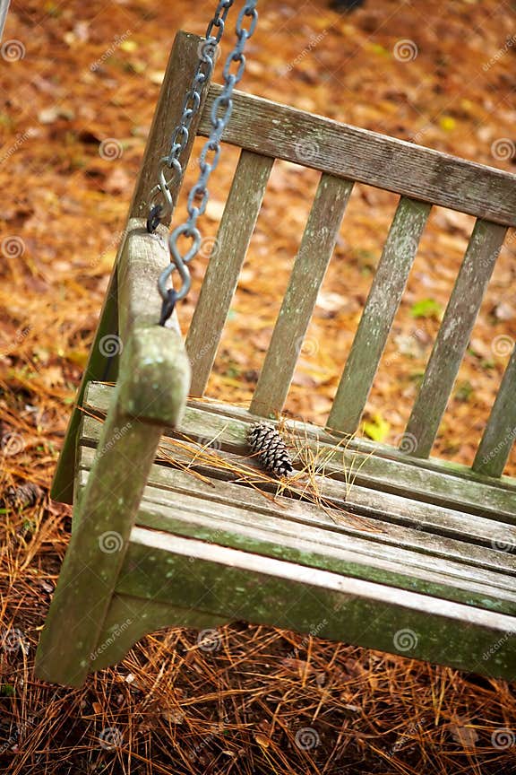 FALL SWING stock photo. Image of fall, swing, cone, wooden - 16912232