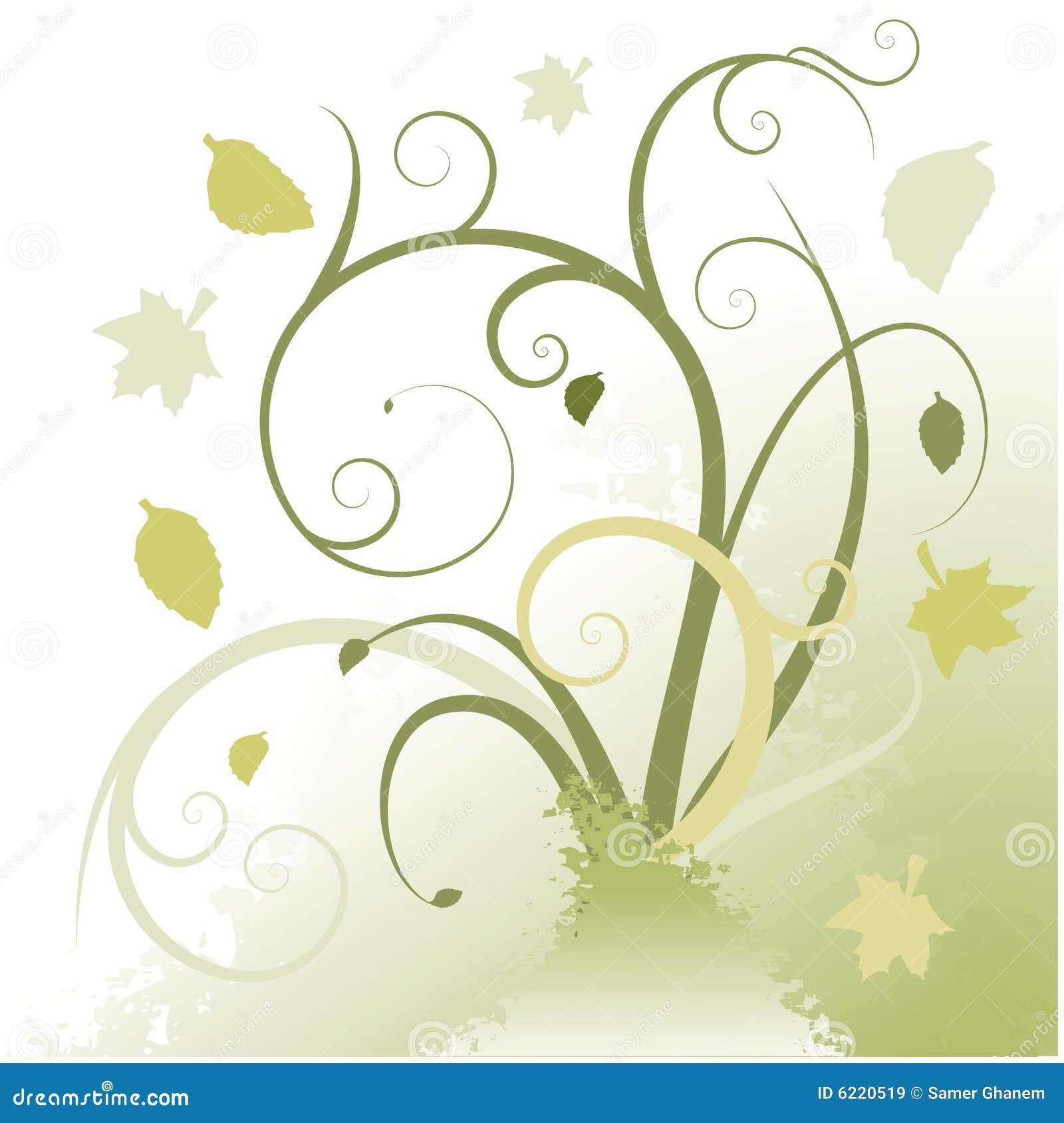 Fall swirls stock vector. Illustration of border, beautiful - 6220519