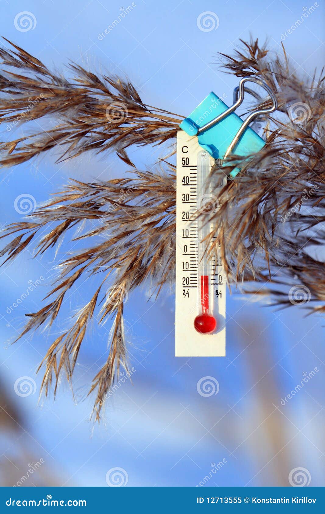 Fall Of Temperature Stock Image Image Of Snow Thermometer 12713555