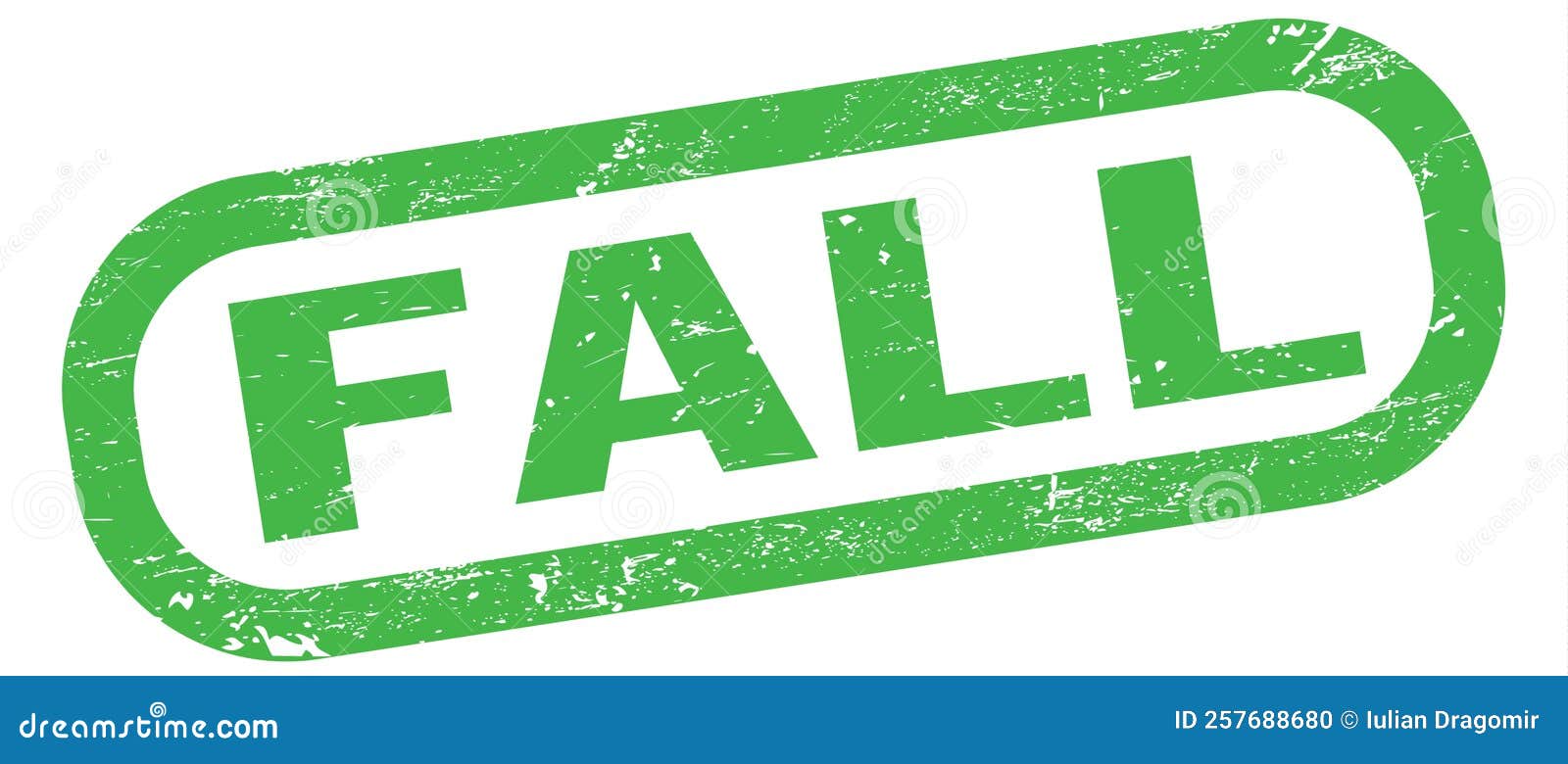 FALL, Text on Green Rectangle Stamp Sign Stock Illustration ...