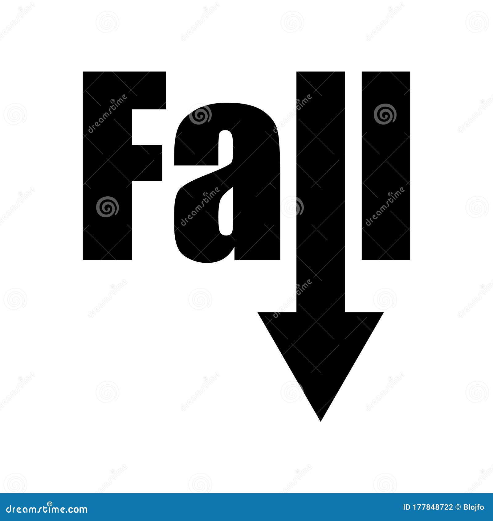 Fall Text Logotype Vector Template Stock Vector - Illustration of ...