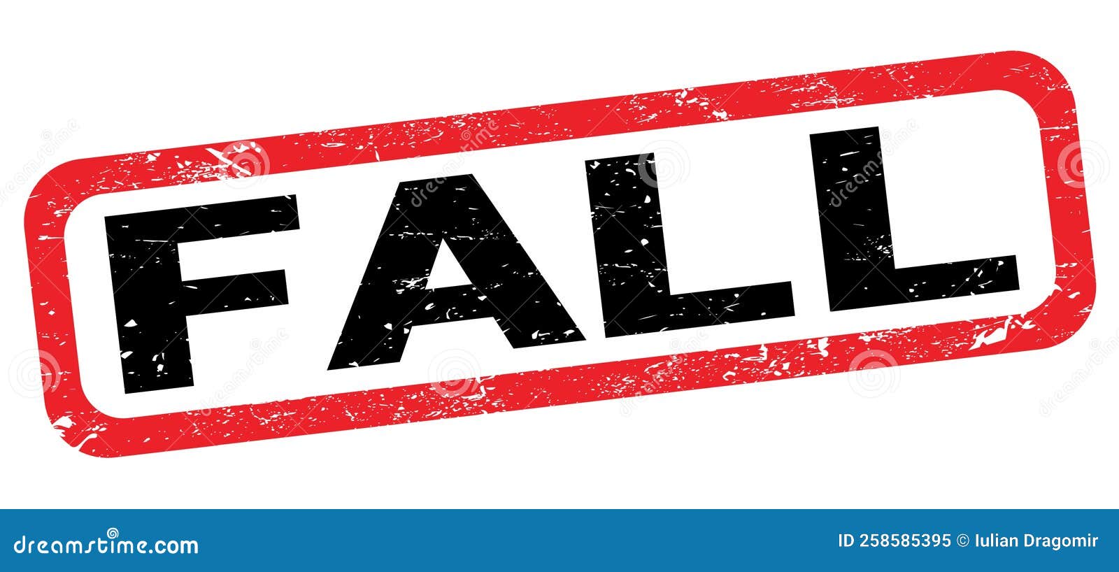 FALL Text Written on Red-black Rectangle Stamp Stock Illustration ...