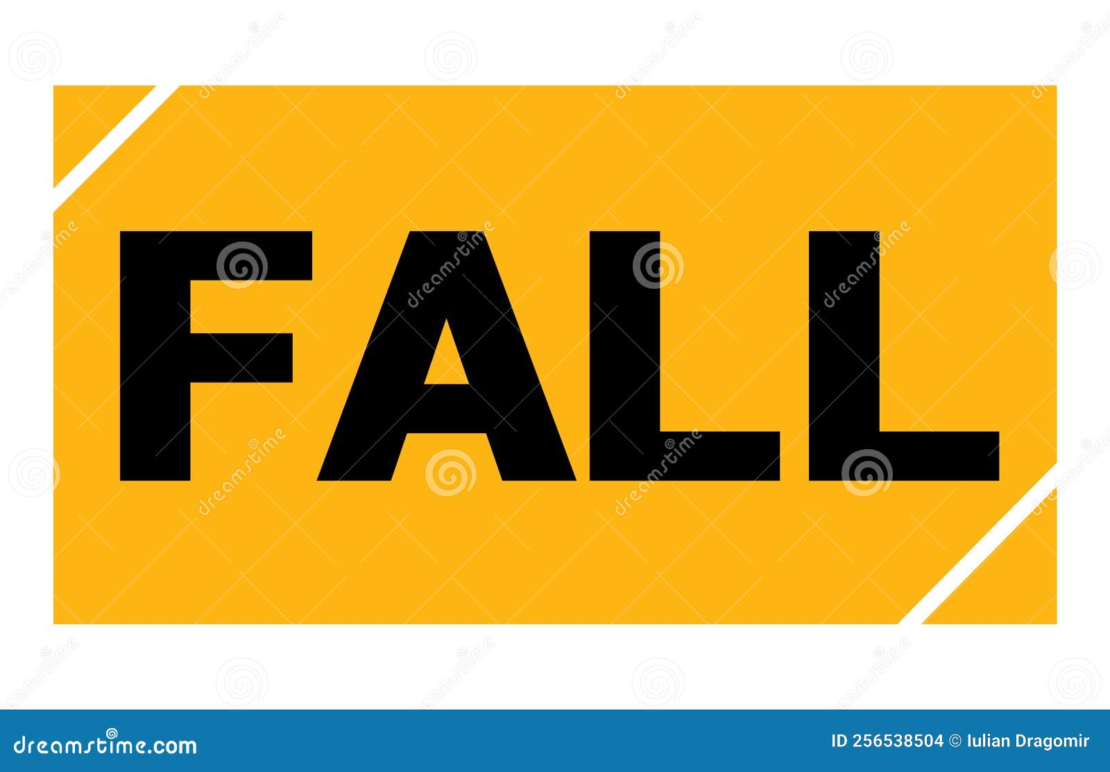 FALL Text Written on Yellow-black Stamp Sign Stock Illustration ...