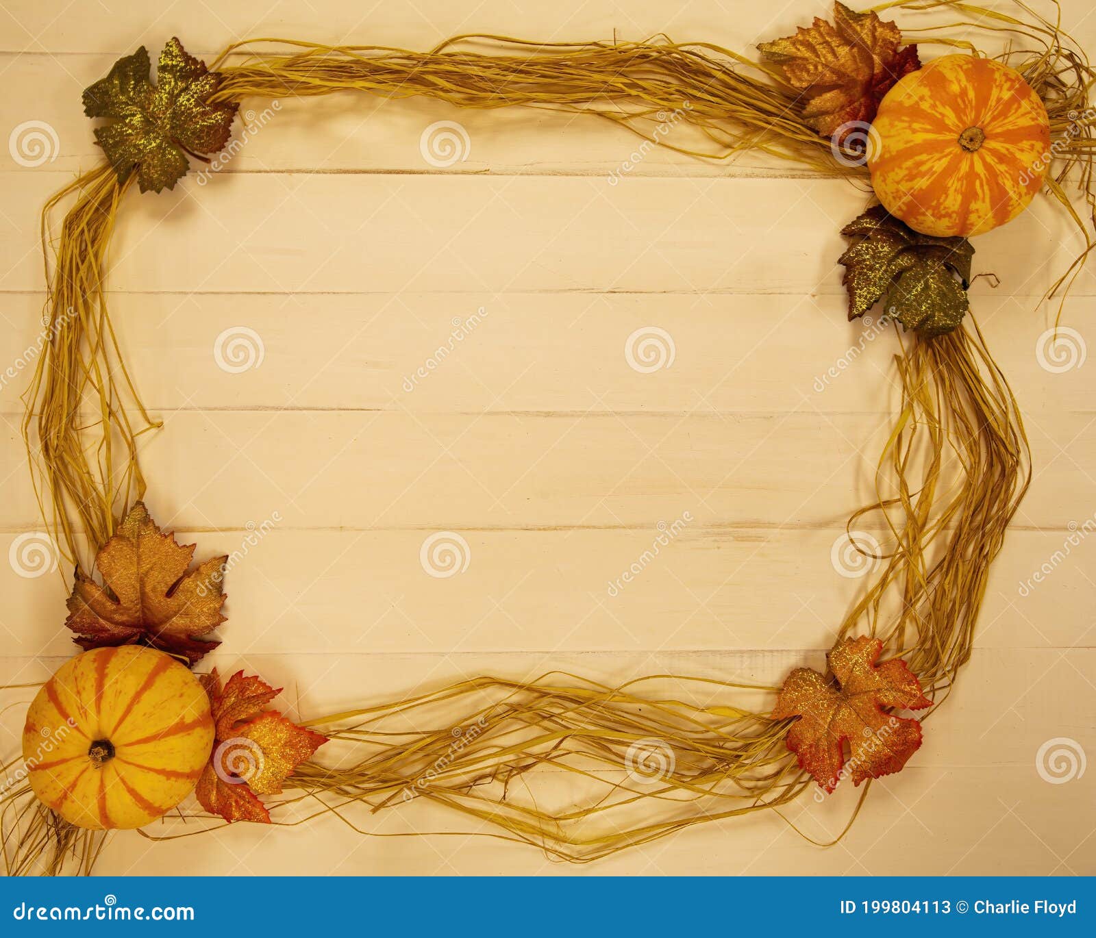 Fall-themed Background Text Frame Stock Image - Image of horizontal ...