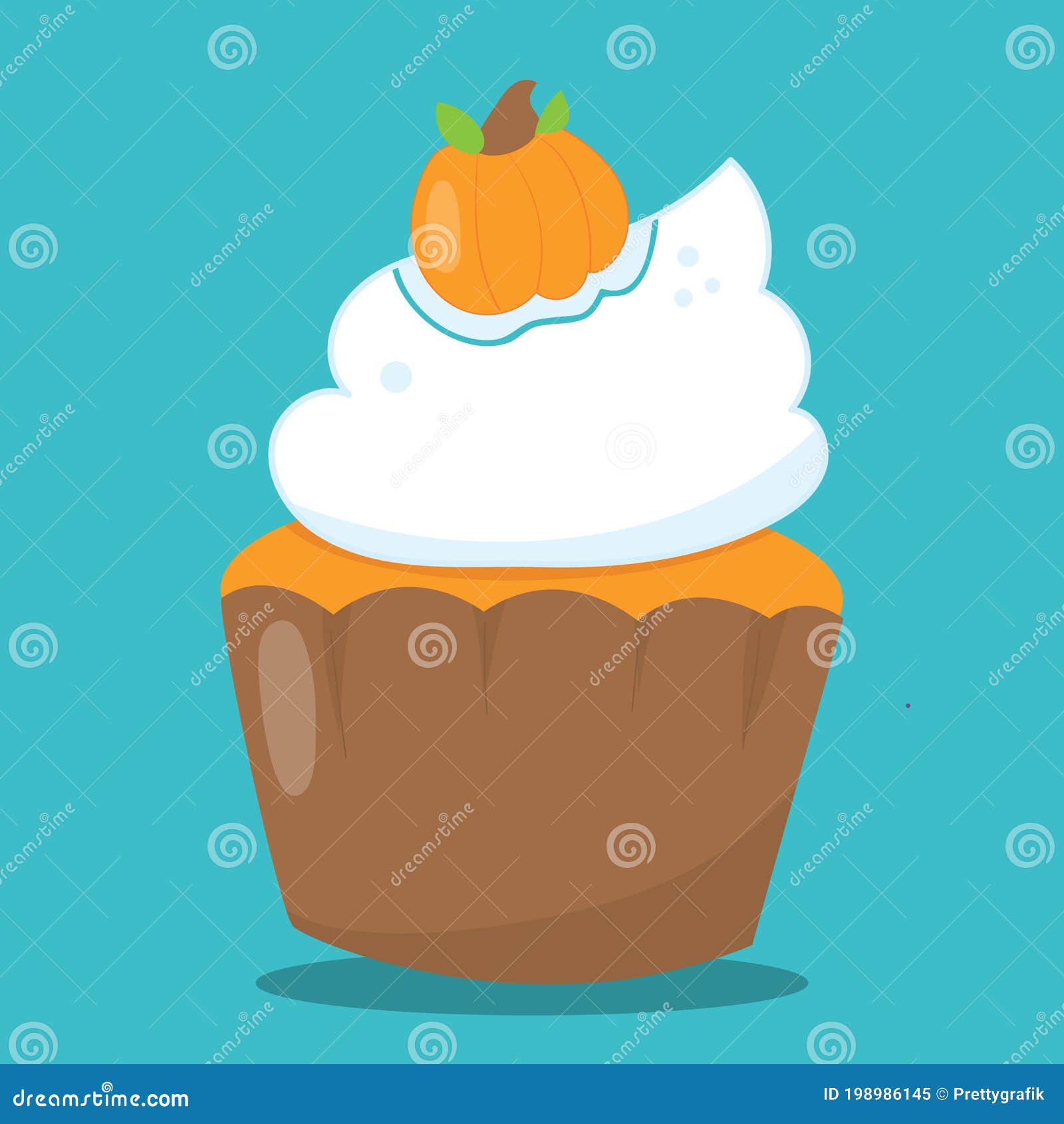 Fall treats cupcake 18 stock vector. Illustration of vector - 198986145
