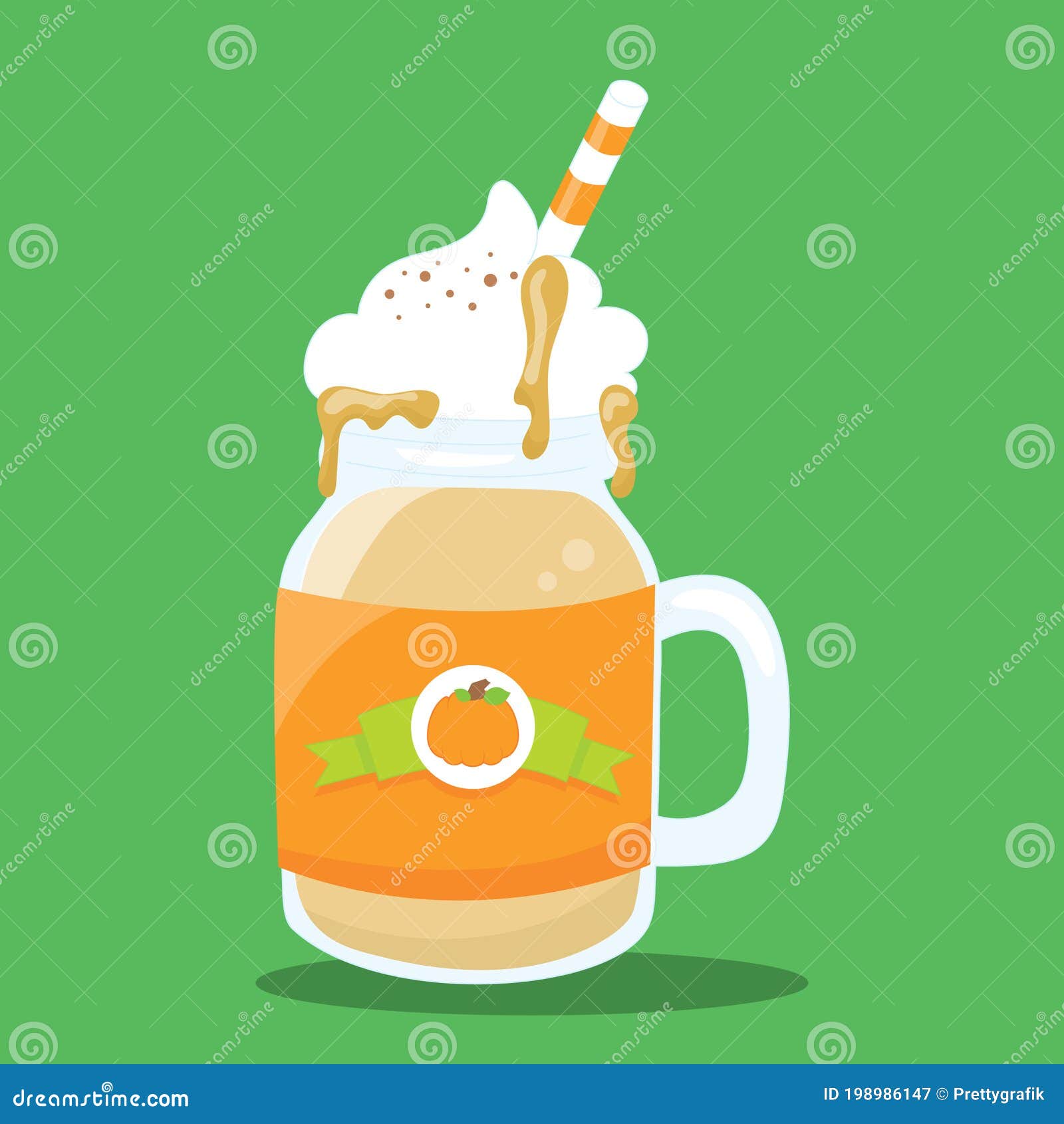 Fall treats frappe 16 stock vector. Illustration of fall - 198986147