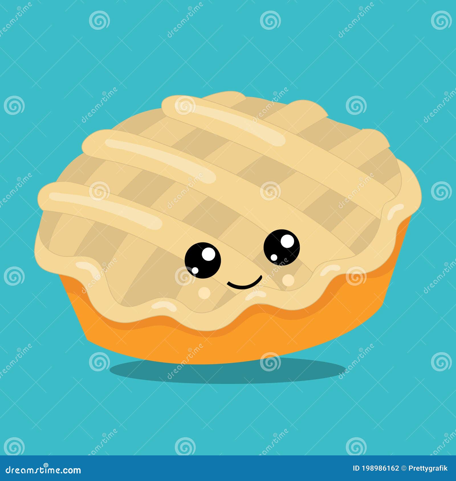Fall treats smiley pie 05 stock vector. Illustration of cartoon - 198986162