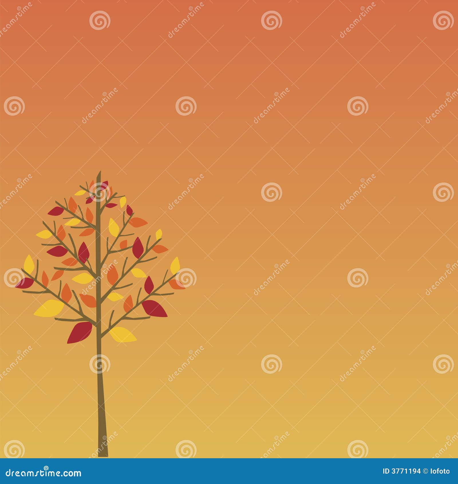 Fall tree stock illustration. Illustration of autumn, plant - 3771194