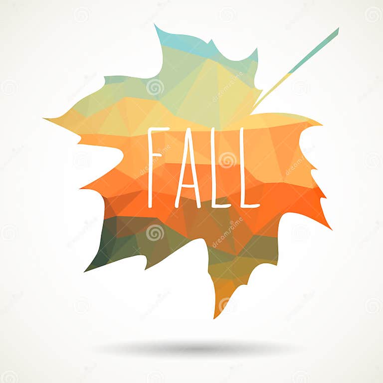 Fall triangular maple leaf stock vector. Illustration of dropped - 45220505