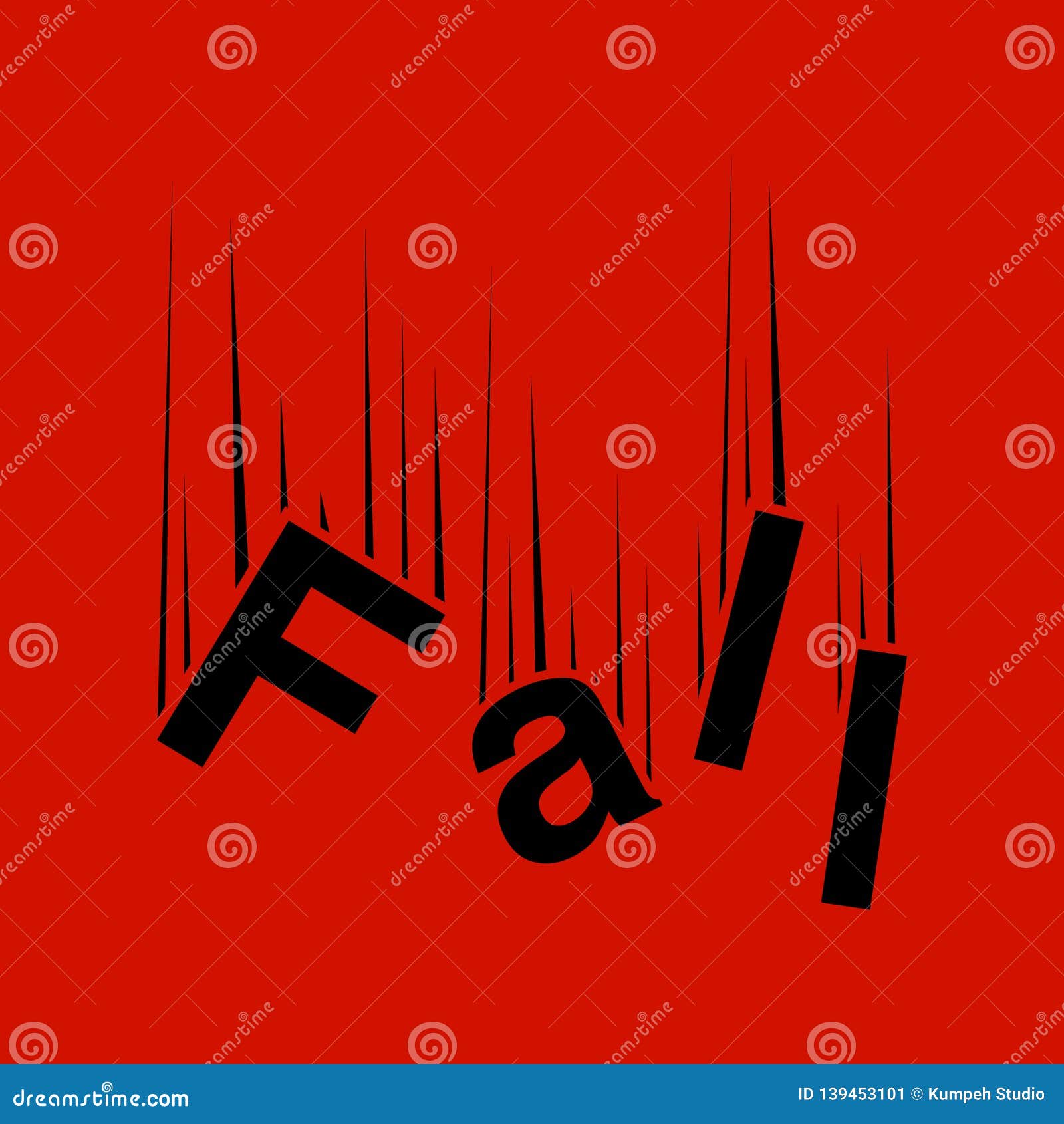 Fall Typography with Falling Sensation.Fall Typography with Falling ...