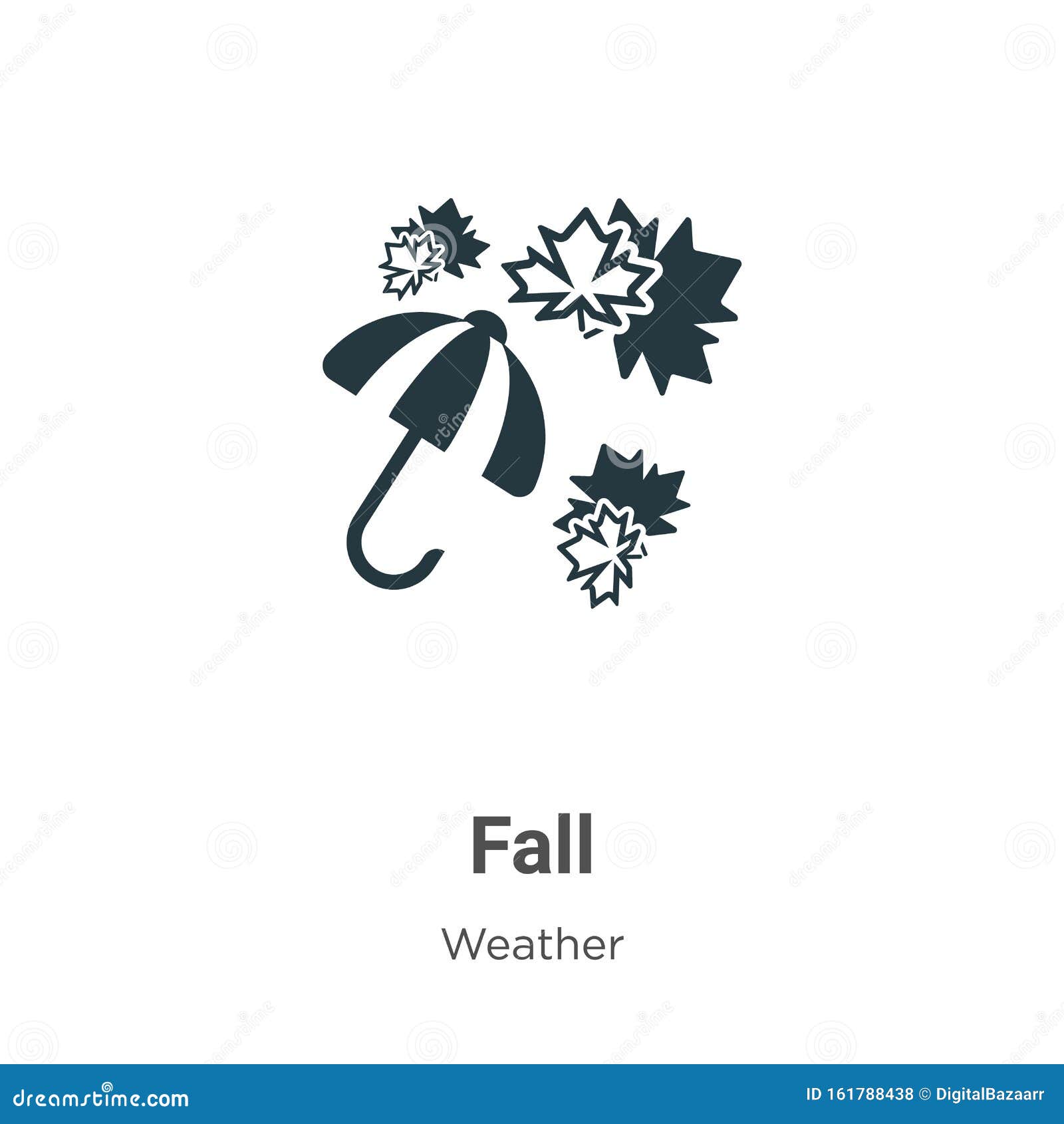 Fall Vector Icon on White Background. Flat Vector Fall Icon Symbol Sign ...