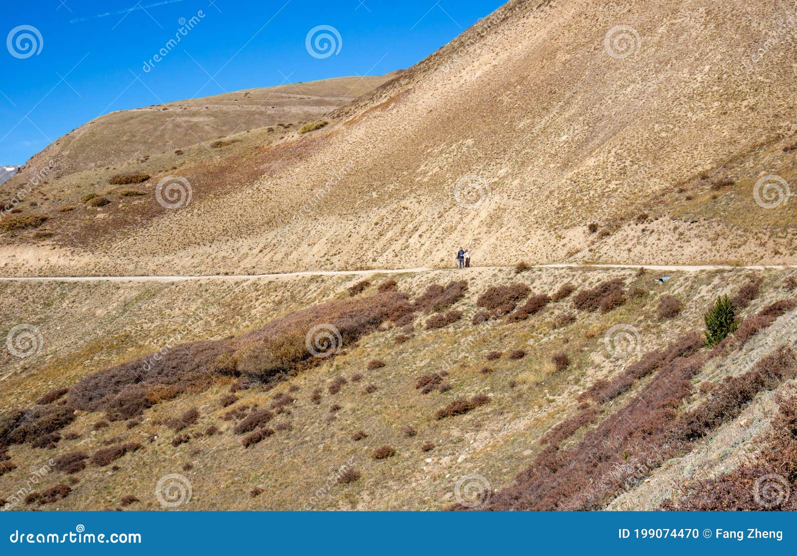 Fall View of Hoosier Pass with Tourist Stock Photo - Image of landscape ...