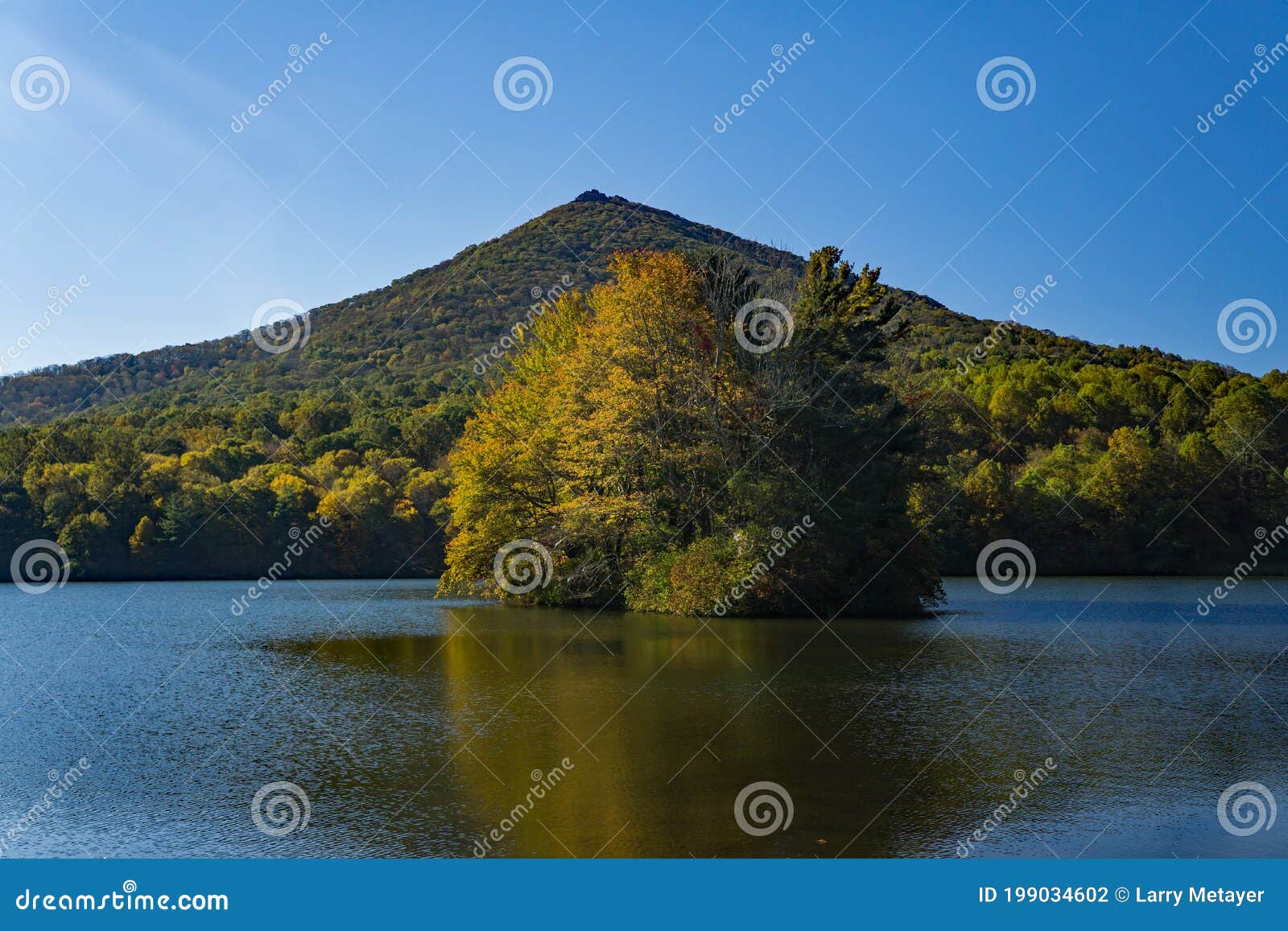 Fall View of Sharp Top Mountain Stock Photo - Image of lovely ...