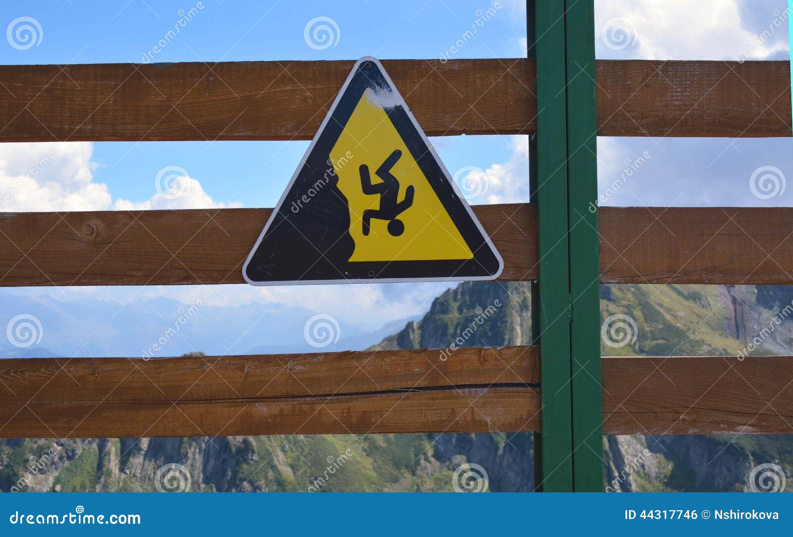 Fall warning sign stock photo. Image of cliff, symbol - 44317746