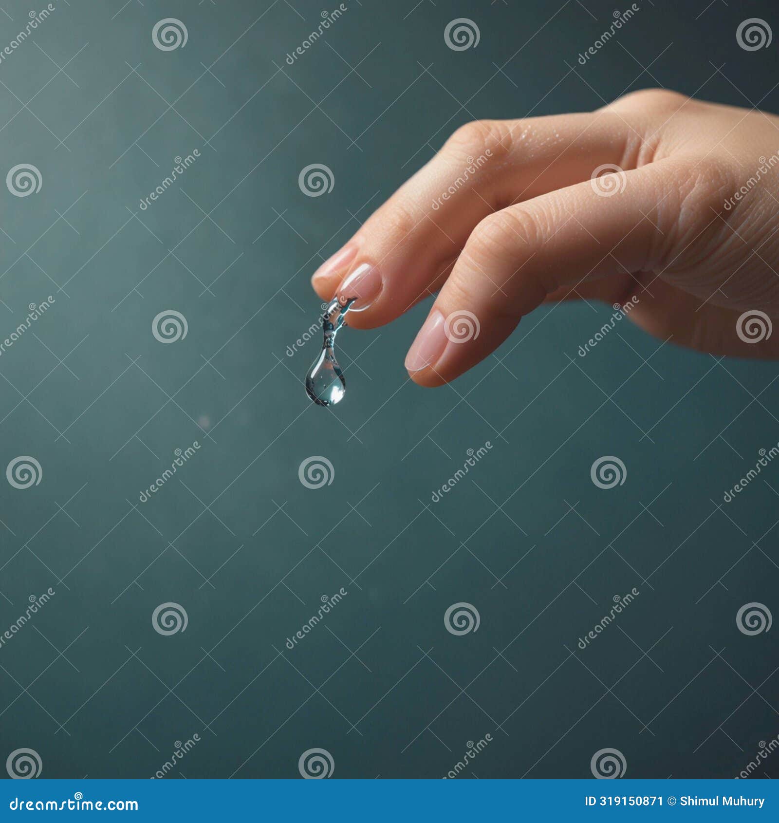 Fall water drop on hand stock image. Image of catching - 319150871