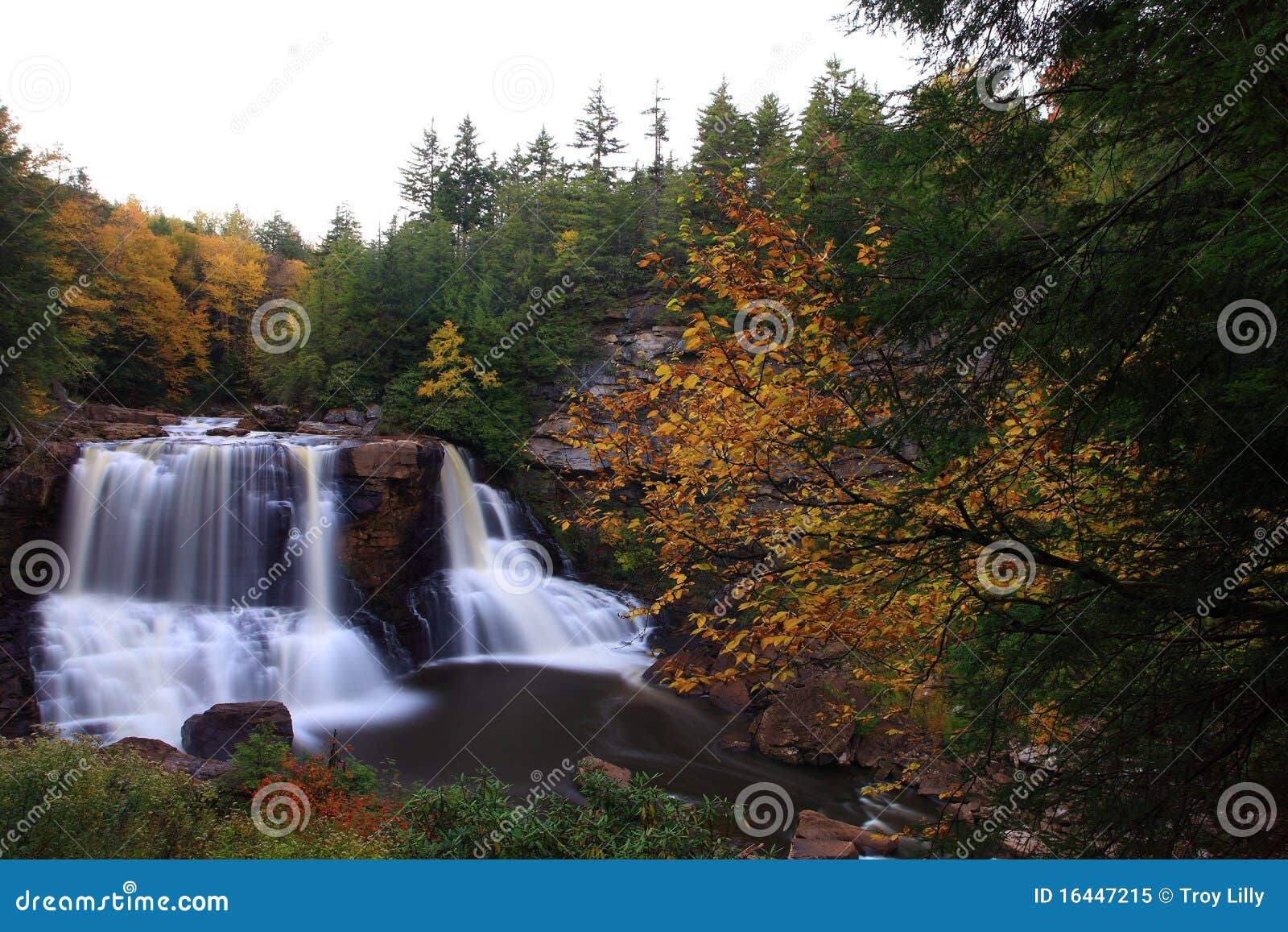 Fall waterfall stock image. Image of pour, autumn, outside - 16447215