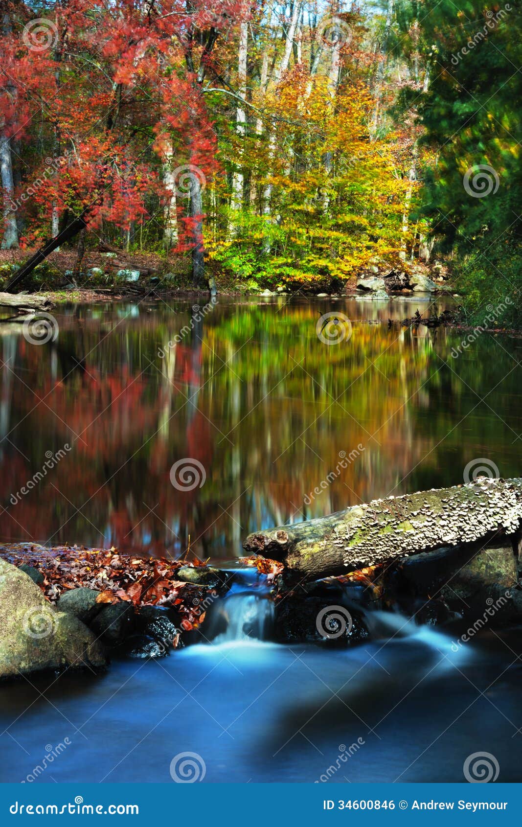 Fall Waterscape stock photo. Image of blue, creek, waterscape - 34600846