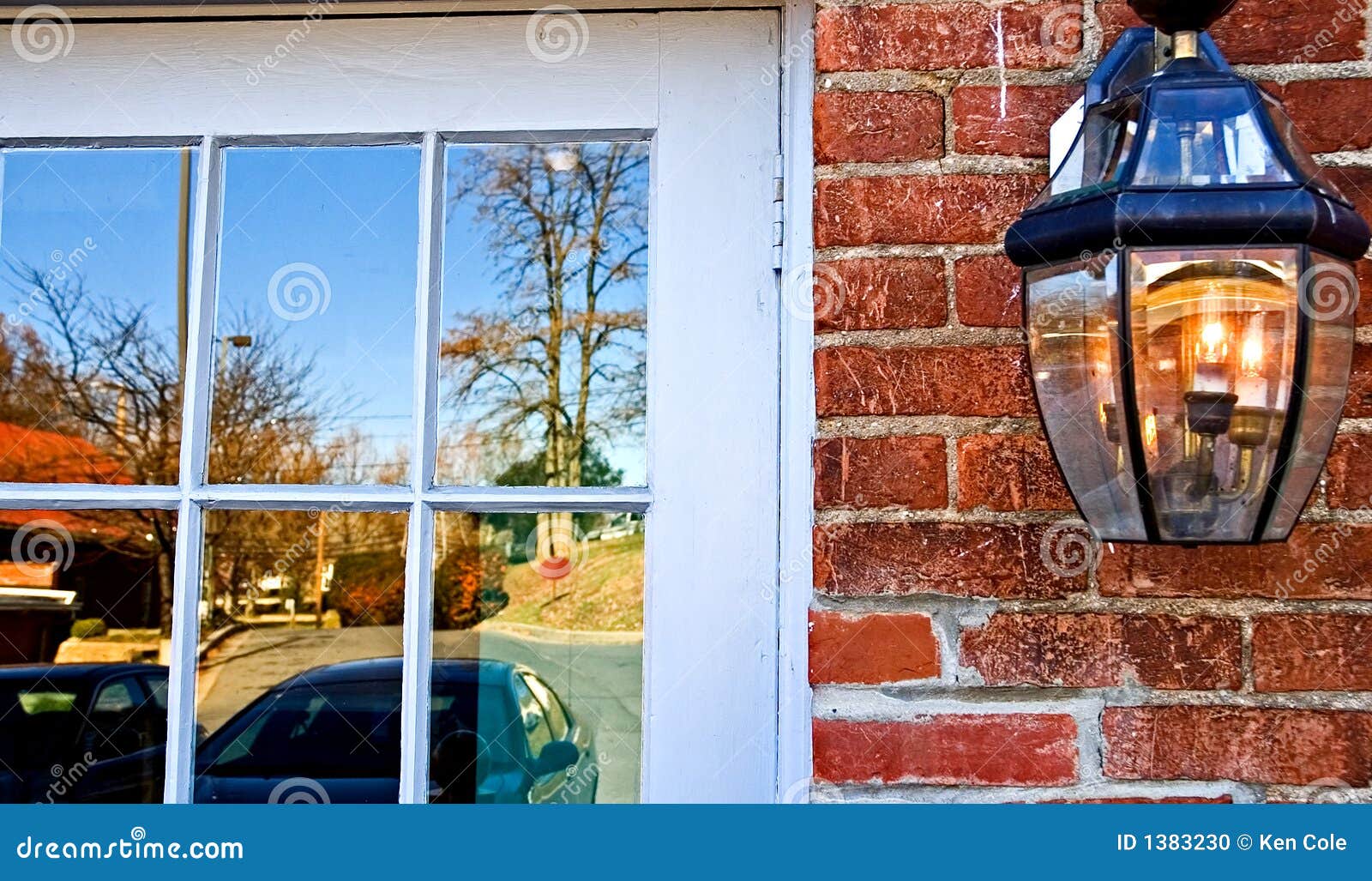 Fall Window Reflections stock photo. Image of panes, reflect - 1383230