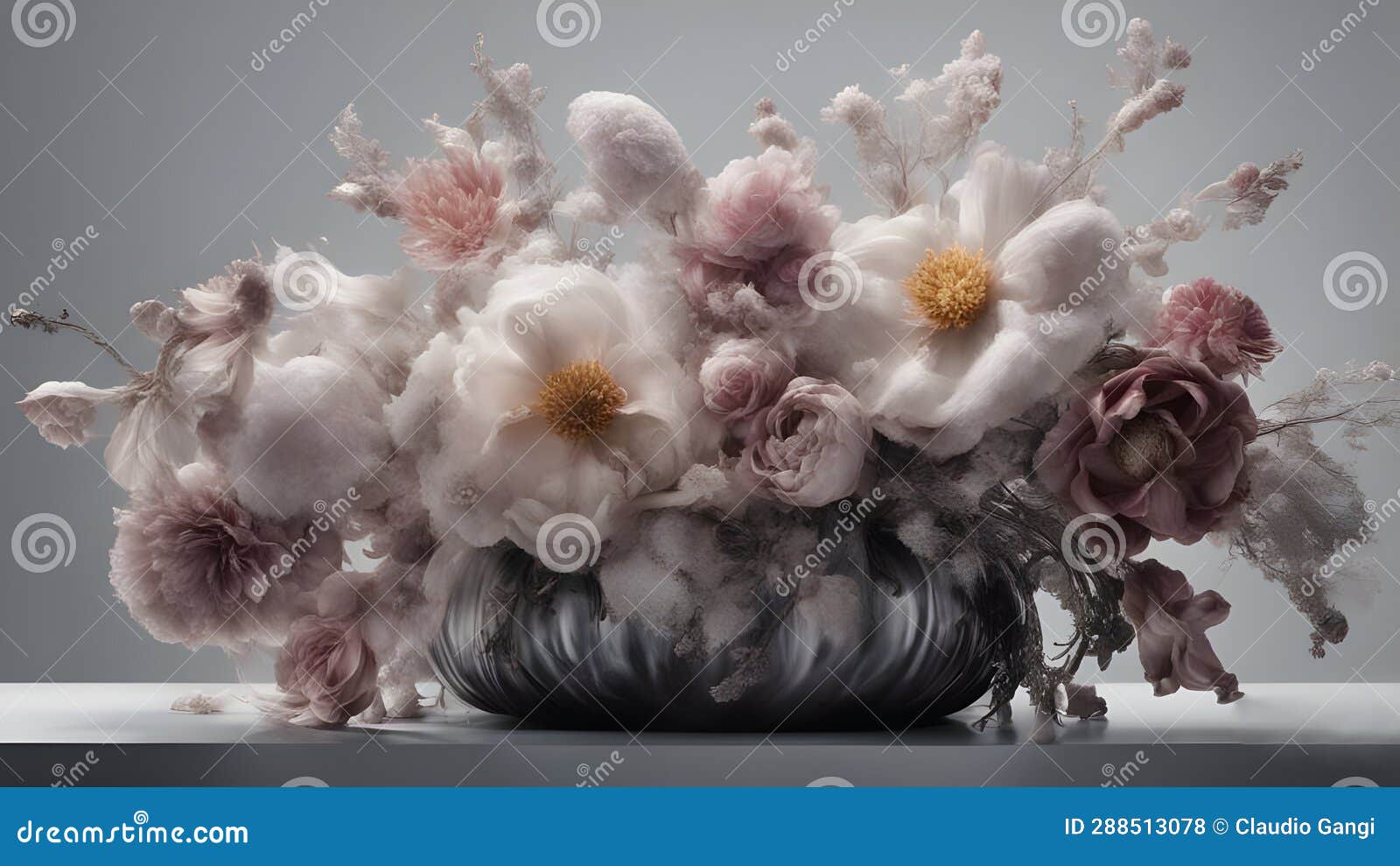 Fall Winter Ethereal Flower Still Life Stock Illustration ...