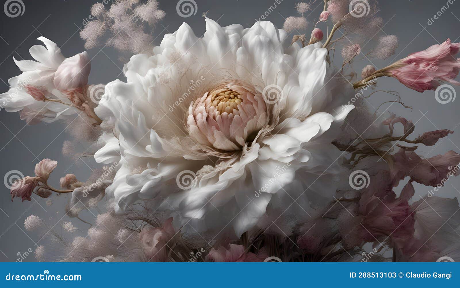 Fall Winter Ethereal Flower Still Life Stock Illustration ...