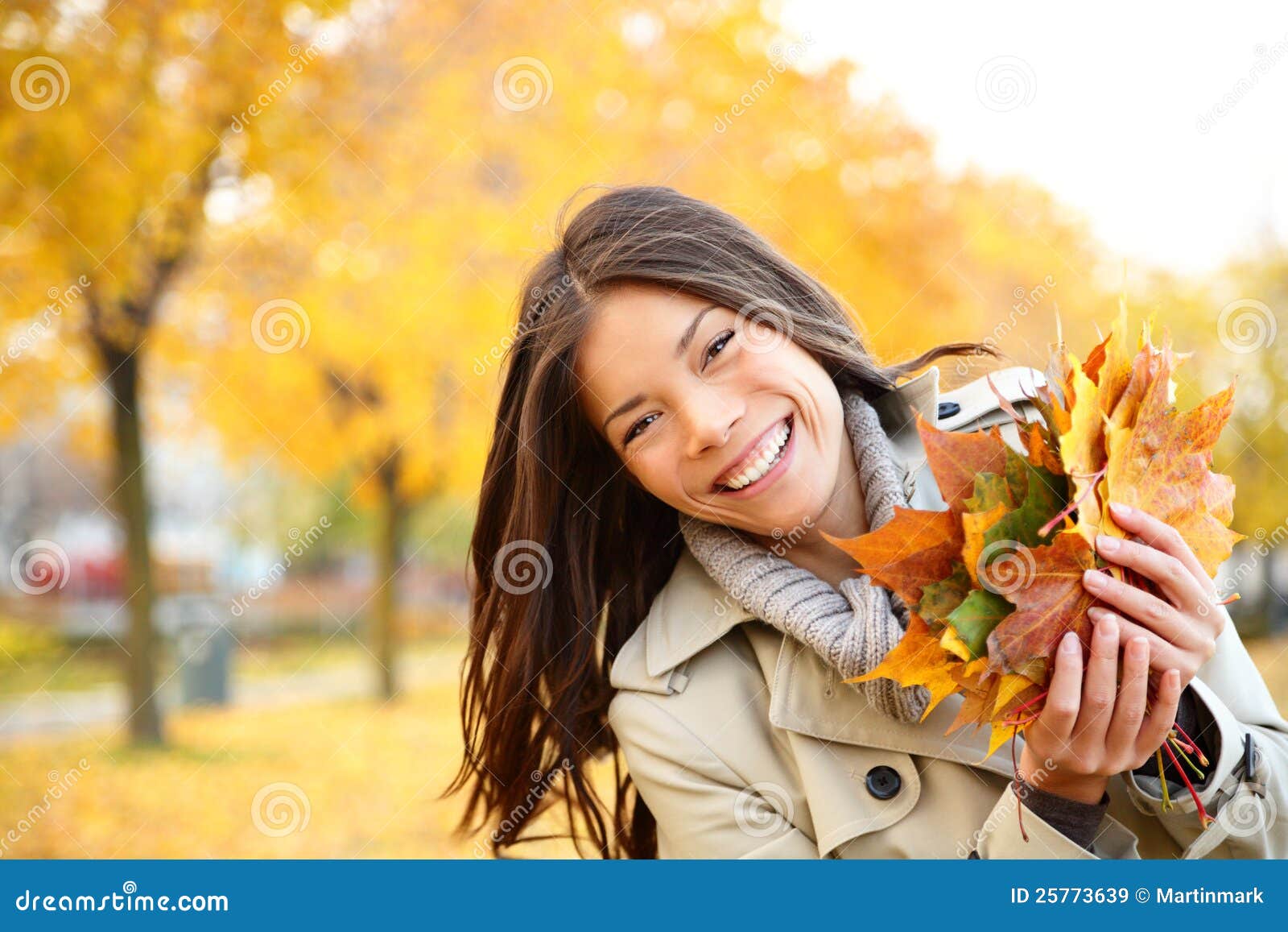 Fall Woman Playing with Leaves Stock Image - Image of mixed, fall: 25773639