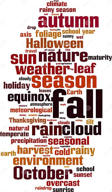 Fall word cloud stock vector. Illustration of cold, overcast - 161455618