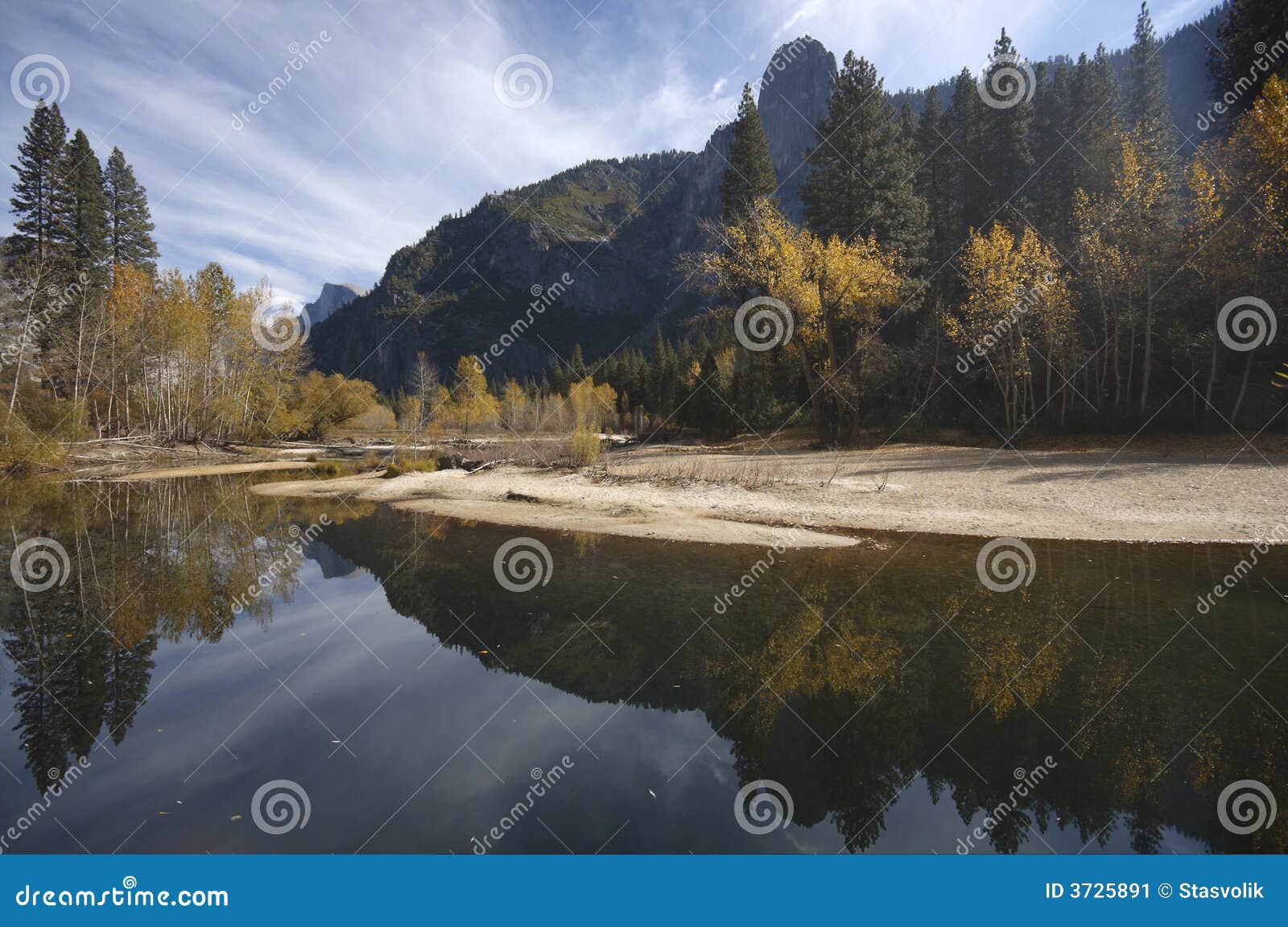 Fall in Yosemite - River Merced Stock Image - Image of beautiful, lush ...