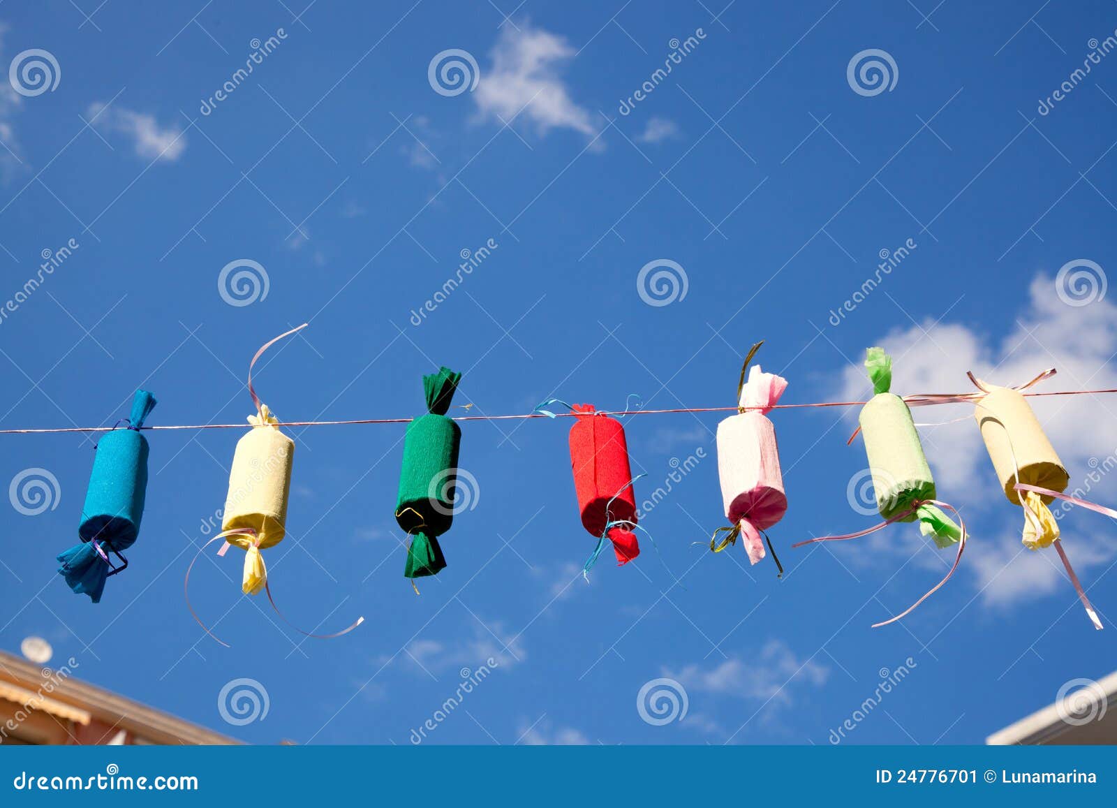 Fallas Decoration Fake Fireworks Colorful in a Row Stock Image - Image ...