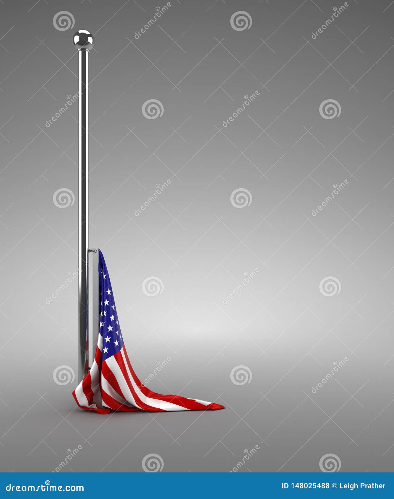 Fallen American flag stock illustration. Illustration of render - 148025488
