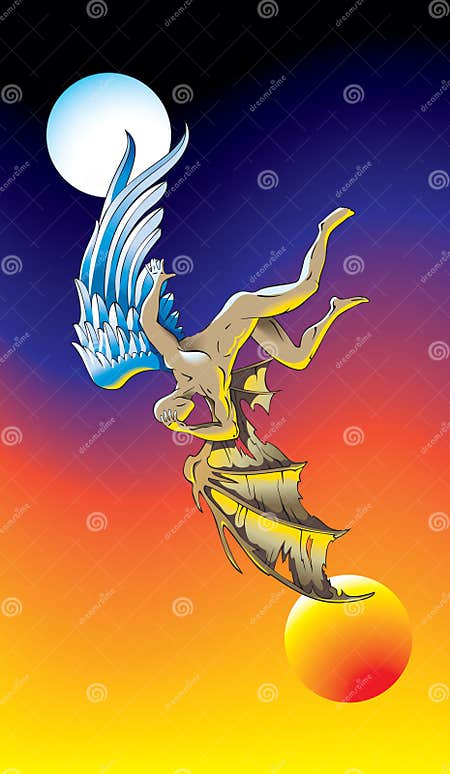 Fallen angel stock vector. Illustration of behavior, devil - 13480208
