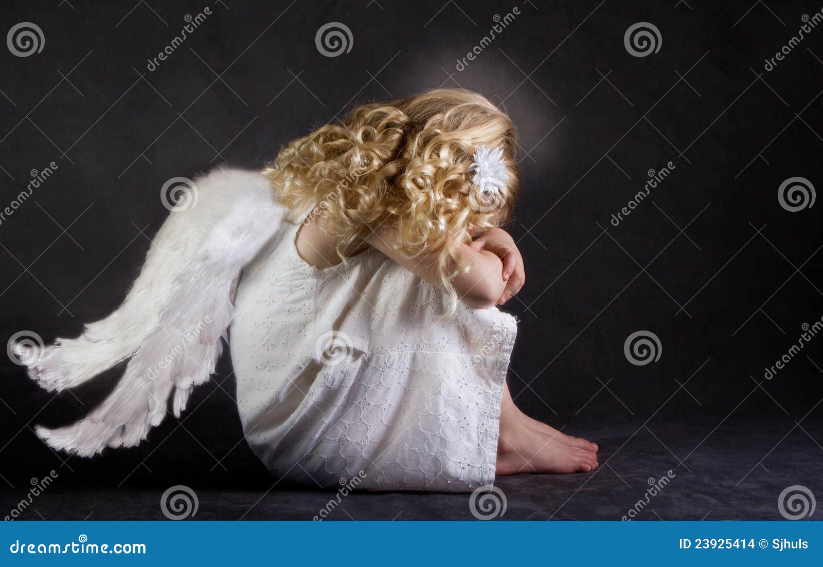 A fallen angel stock photo. Image of gothic, girl, female - 23925414